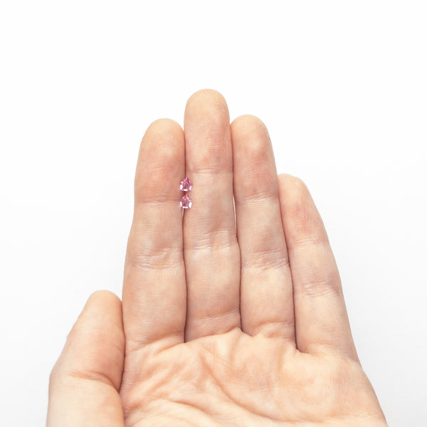 0.31cttw 2pc 4.04x3.51x1.57mm 4.03x3.51x1.58mm Shield Step Cut Sapphir ...