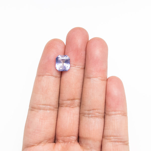 5.50ct 10.25x9.07x6.01mm Cut Corner Rectangle Brilliant Sapphire 25867 - Misfit Diamonds